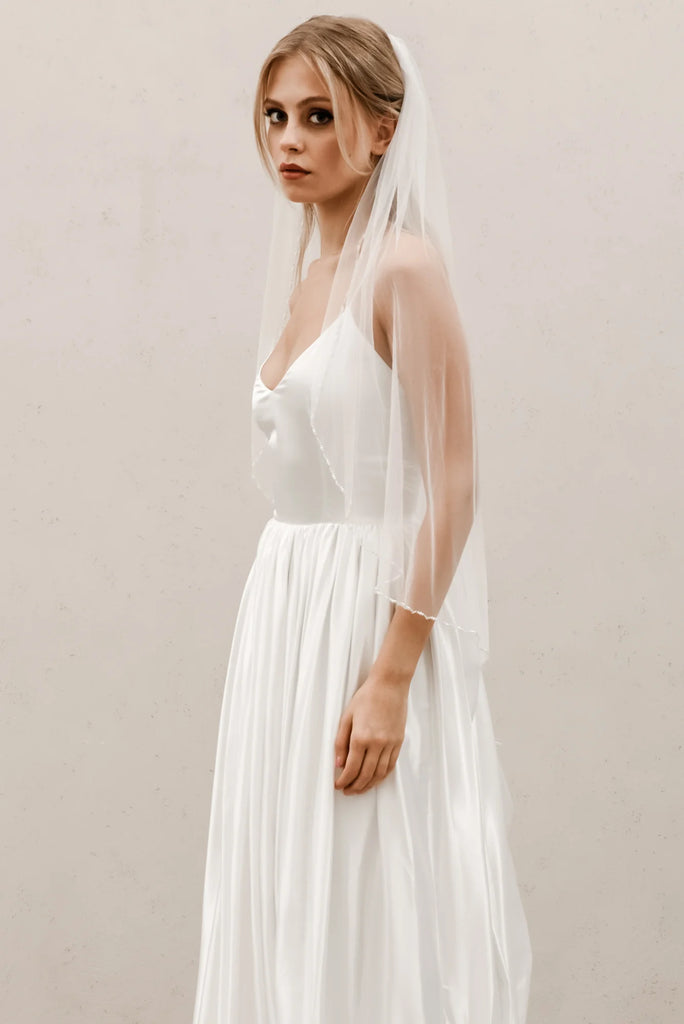 Beaded Edge Veil – The Dress Bride